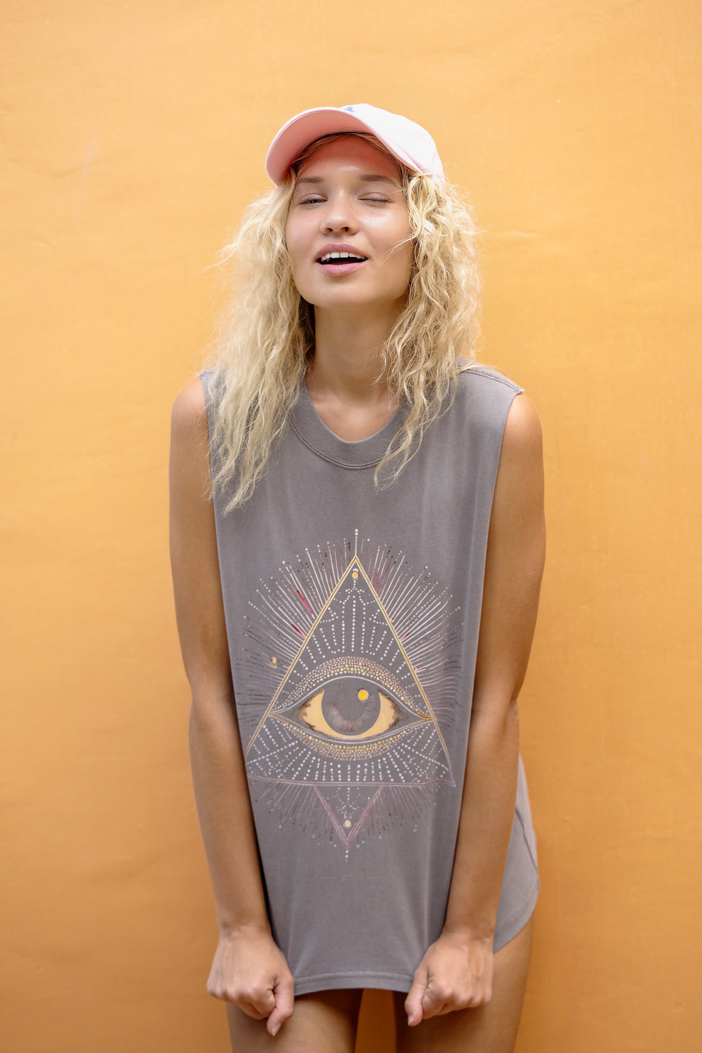 Cosmic Eye Heavy Faded Rocker Tank