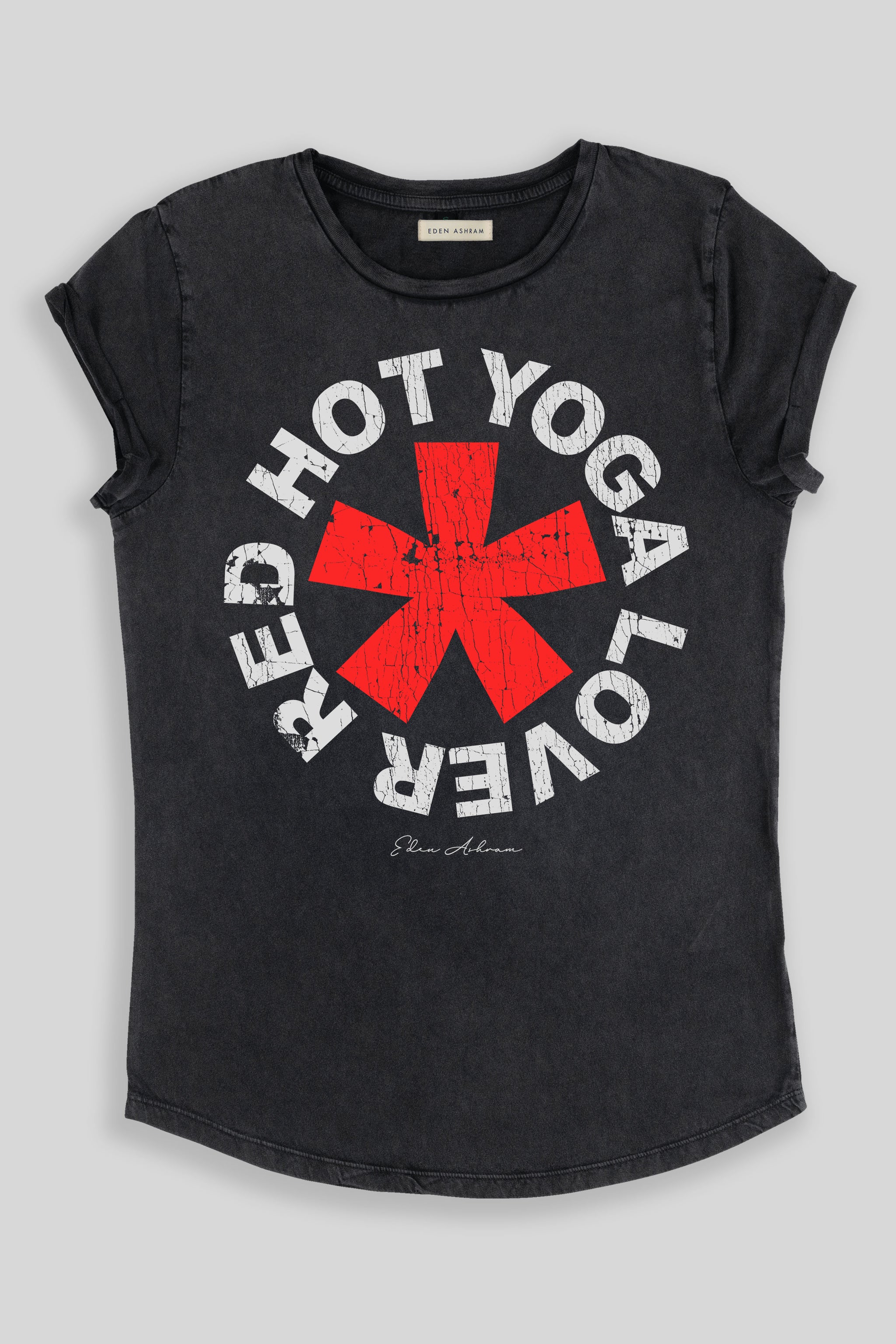 Red Hot Yoga Lover Premium Rolled Sleeve T-Shirt